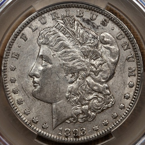 1893 Better date Morgan, CACG AU53 completely intact original ...