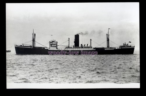 UK0668 - Clan Line Cargo Ship - Clan Buchanan off shore, built 1938 ...