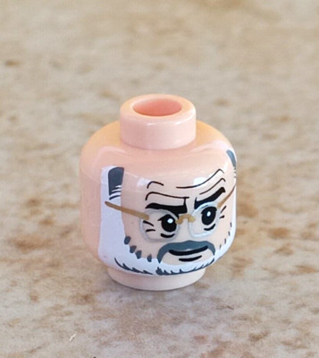 LEGO Dad Head Light Beard Glasses Grandpa Professor Dr Connery 007 ...