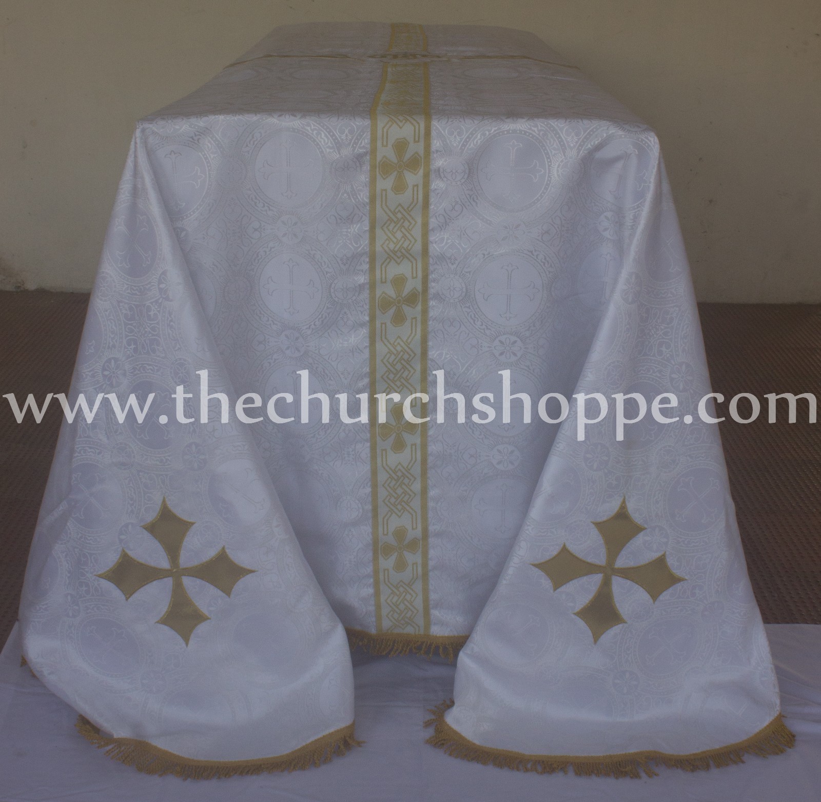 White Funeral Pall Size - 8'x12' Lined Catholic Requiem mass ,Funeral ...