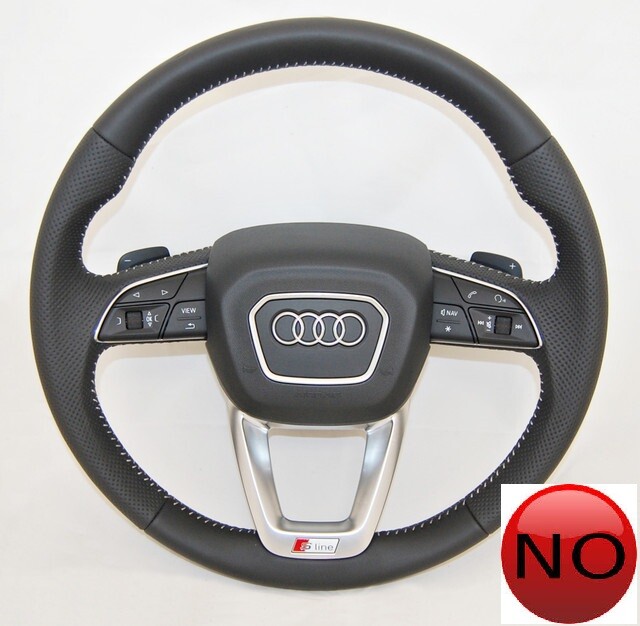 Audi Q7 SQ7 4M Q8 SQ8 4M8 FLAT BOTTOM S-LINE steering wheel trim OEM ...