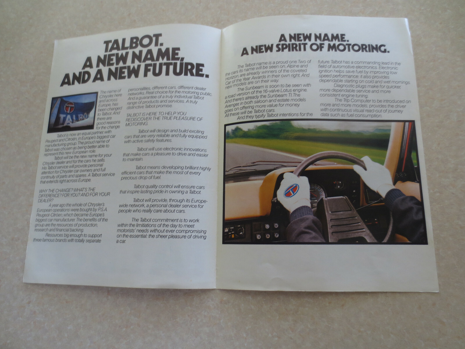 Talbot cars advertising brochure - UK | eBay Australia