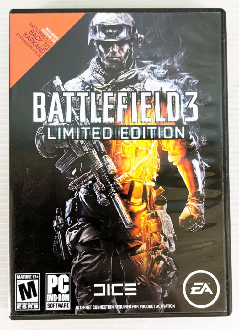 Battlefield 3 Limited Edition PC EA Games First Person Shooter w/ Key 2011