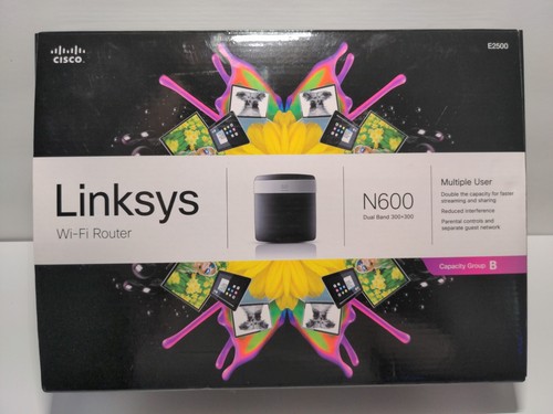 Wireless N Router Cisco Linksys E2500v1,2,3 4-Port N600 (NEW**OPEN BOX ...
