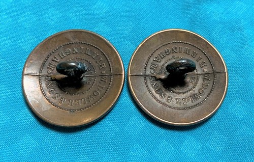 Antique Livery Buttons with Wings and 6 Points Star PAIR - W Dowler ...