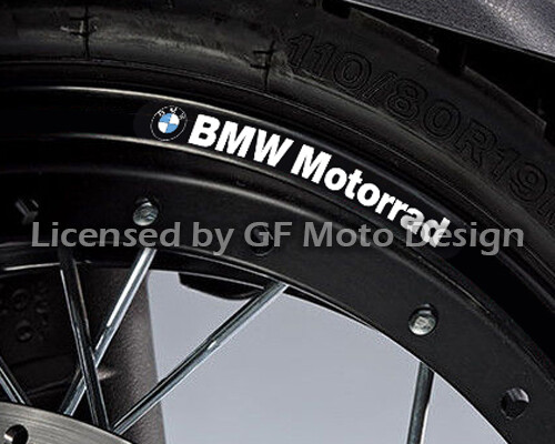 8x BMW small wheel decals rim stickers stripes laminated set motorrad ...