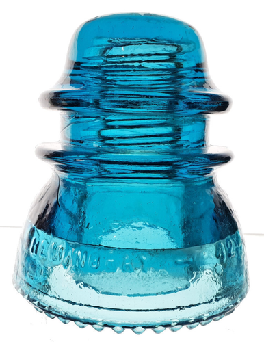 CD 154 Hemi Blue HEMINGRAY - 42 Antique Glass Telegraph Insulator ...