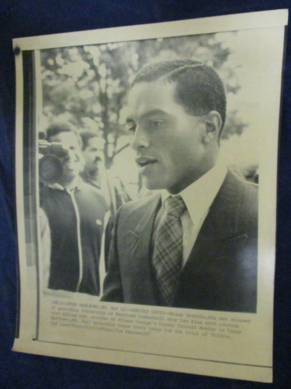 1987 Brian Tribble UMD basketball cocaine court case Vintage Wire Press ...