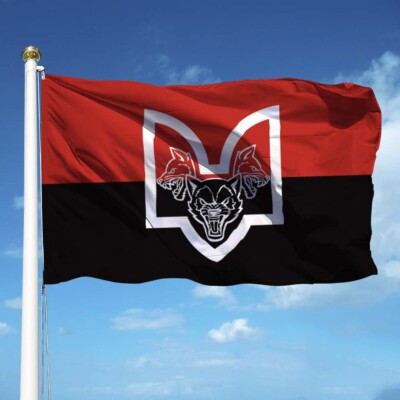 MILITARY FLAG OF UKRAINE DA VINCI WOLVES SEPARATE BATTALION size 90/60 ...