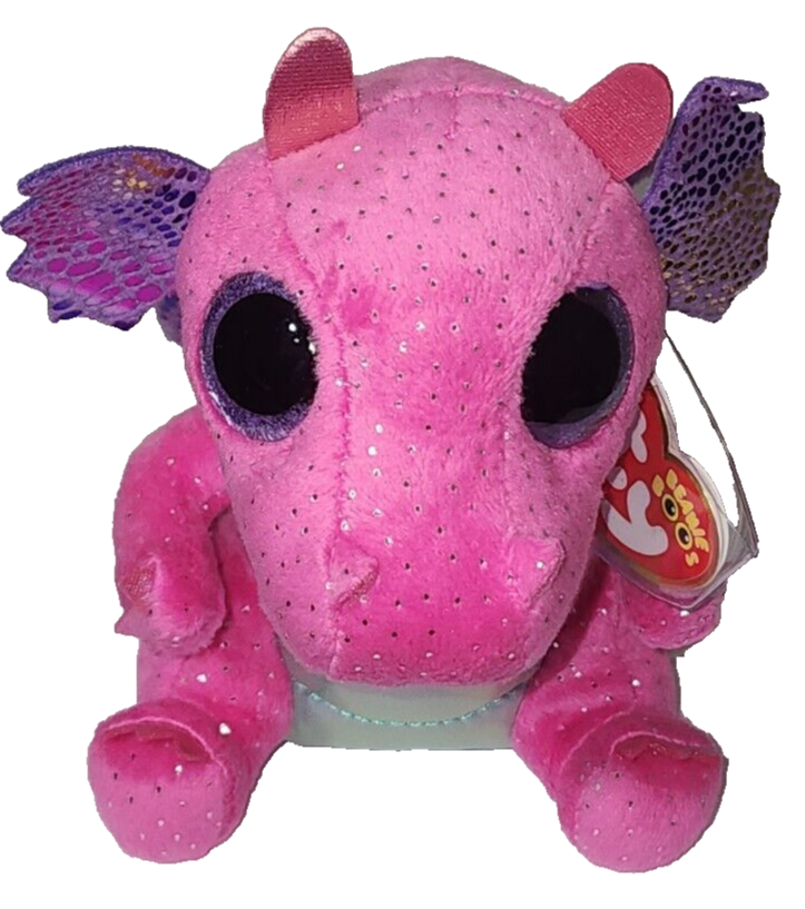 Ty Beanie Boos 2024 - SPITFIRE the Pink Dragon 6" NEW Plush Stuffed ...