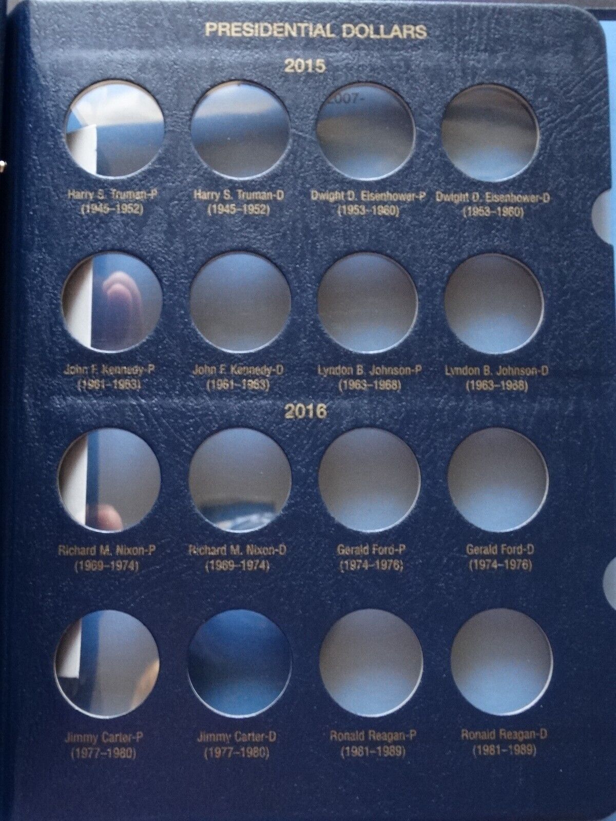 Set of 2 Whitman Presidential Dollars and Innovation Dollars Coin Album ...