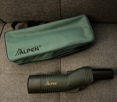 Alpen 15-30x Waterproof Multi Coated Straight Spotting Scope & Carrying ...