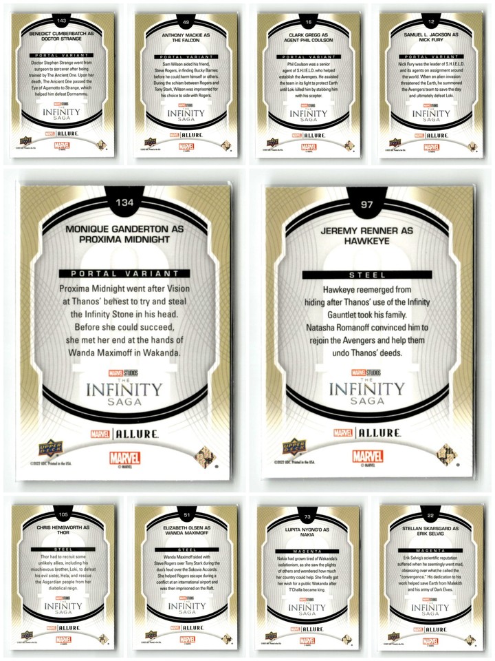 Wanda Maximoff 2022 UD Marvel Allure Steel Magenta Portal Variant 10 ...