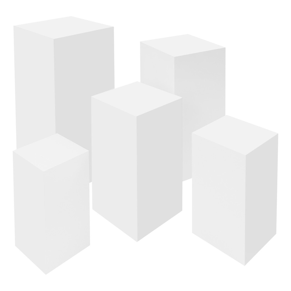 Square Pedestal Stand, Display Pedestal Stand, 5 Pack Cake Pedestal ...