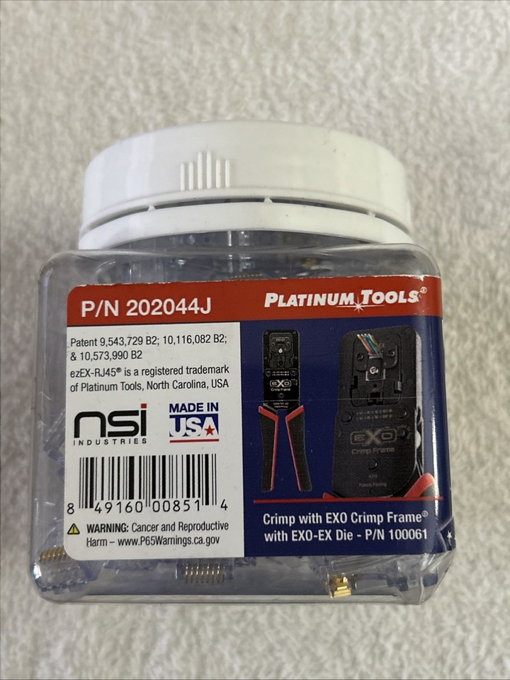 Platinum Tools 202044J ezEX-RJ45 EzEX44 Pass Through RJ45 | eBay