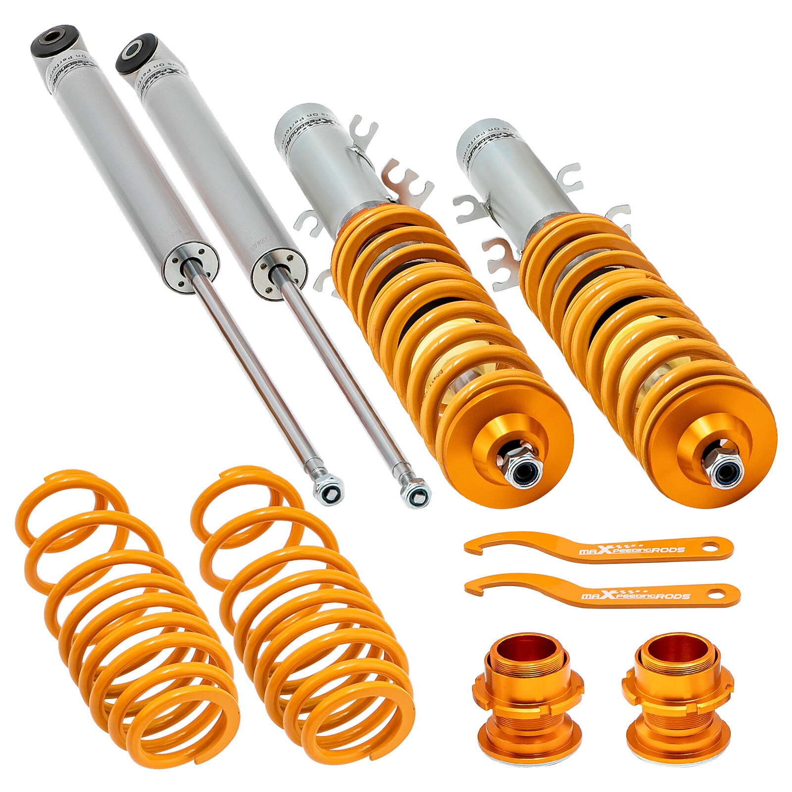 Maxpeedingrods Coilovers Shocks Springs Lowering Kit For VW Golf Jetta ...