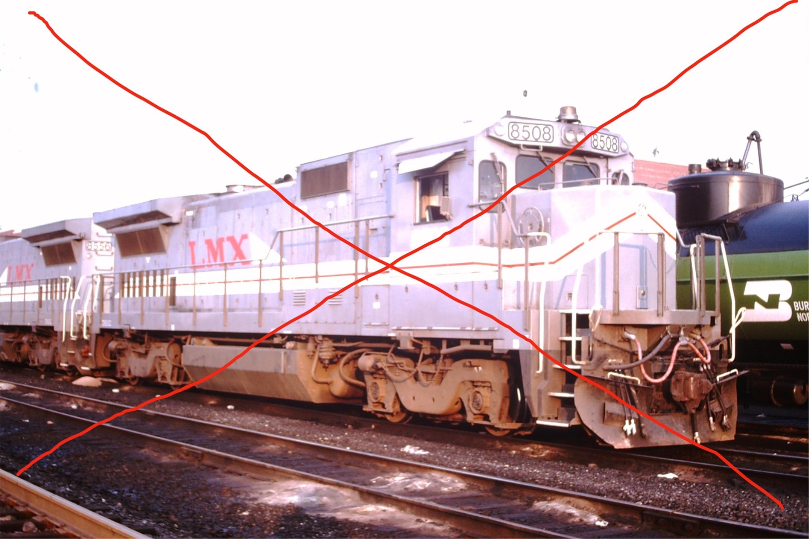 Original 1988 GE LMX Dash 8 Locomotive Burlington Northern Clyde Yard ...