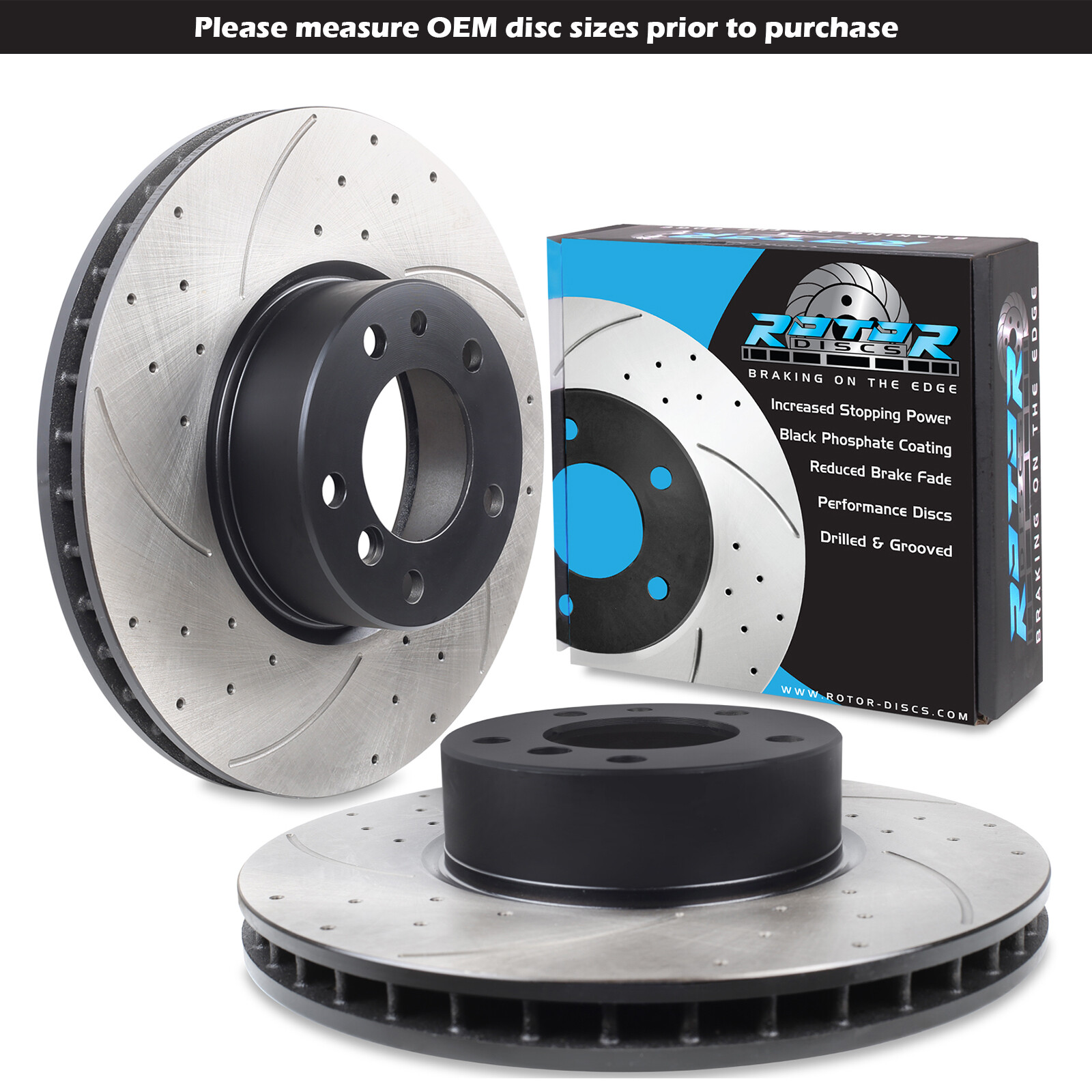 FRONT DRILLED GROOVED 324mm BRAKE DISCS FOR BMW 5 SERIES E39 540i 535i ...
