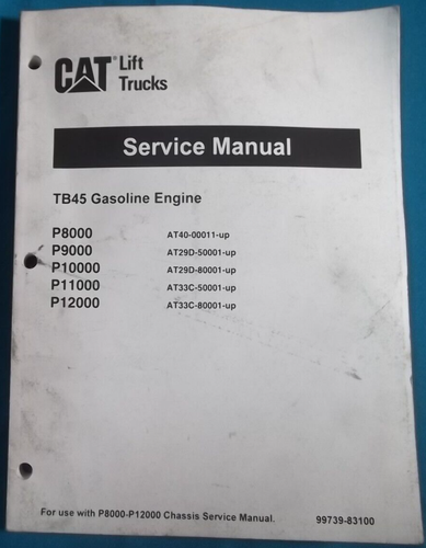 CAT CATERPILLAR TB45 ENGINE SERVICE SHOP REPAIR MANUAL FOR P8000-P12000 ...