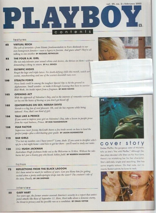 Playboy Magazine Anka Romensky centerfold Gary Hart February 2002 ...