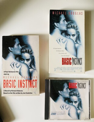 Basic Instinct 1992 film VHS Movie Novelization Soundtrack CD Sharon ...