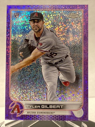 2022 Topps Chrome Baseball Tyler Gilbert #65 Purple Speckle /299 RC ...