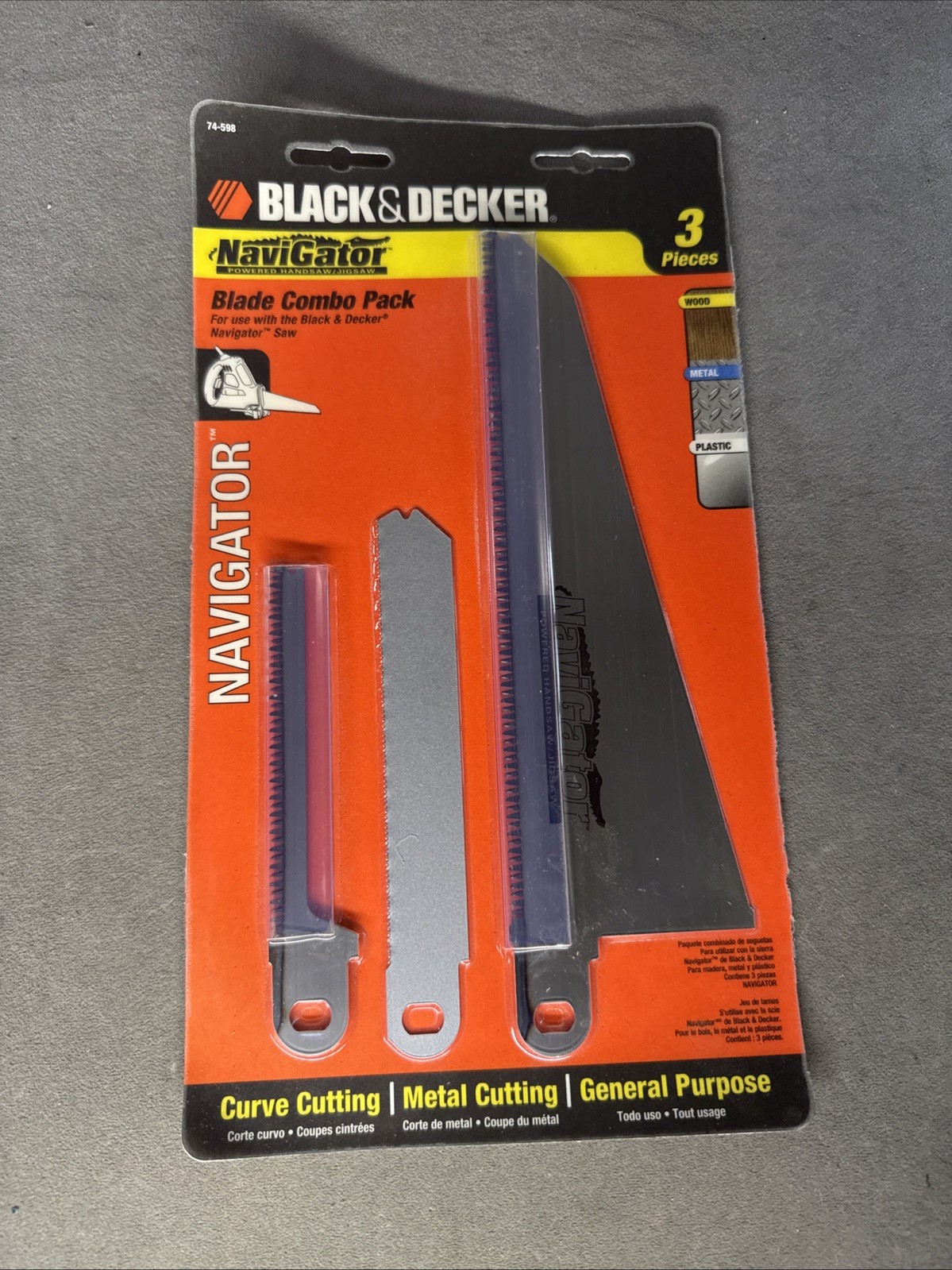 Black & Decker NaviGator Saw Blade Combo Pack 3 piece 74-598 OEM Tool ...