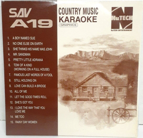Country Music Karaoke CD 19 songs SAV A19 NuTech Entertainment Prof ...