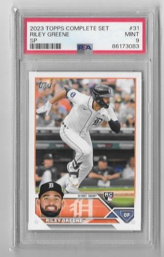 2023 Topps Complete Set RILEY GREENE RC Image Variation SP Graded PSA 9 ...