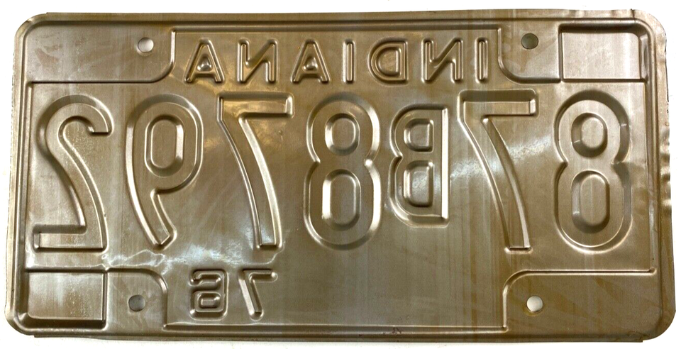 Vintage Indiana 1976 Auto License Plate Warrick County Garage Decor ...