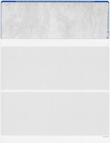 500 Blank Laser Computer Security Check Paper Stock - Checks on Top ...