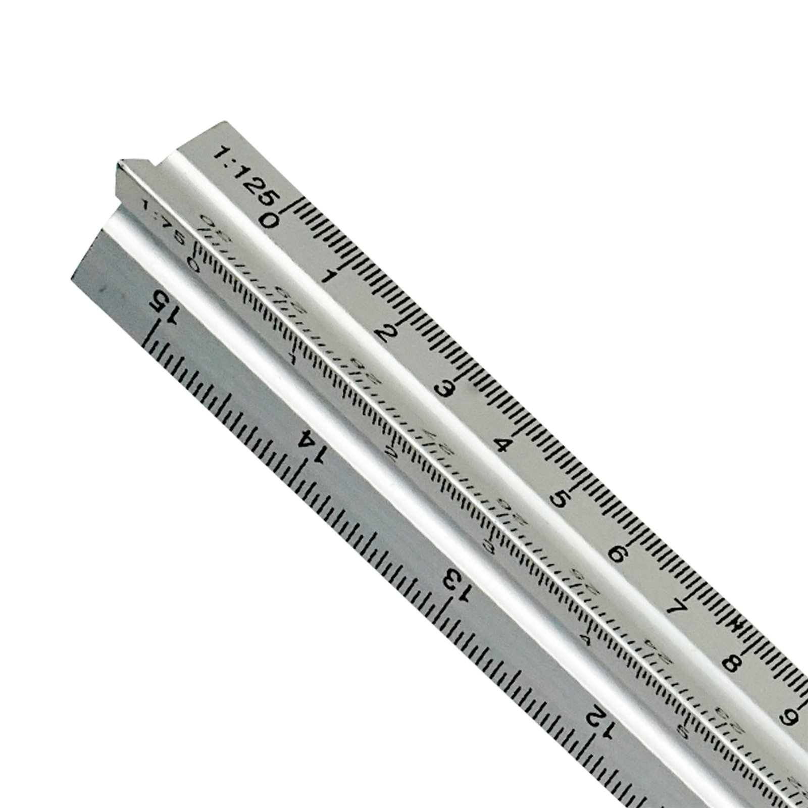 ALUMINIUM SCALE 300mm (12") TRIANGULAR RULER ENGINEERS DRAWING | eBay