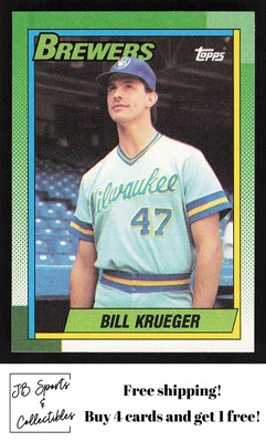 1990 Topps Bill Krueger #518 Milwaukee Brewers | eBay