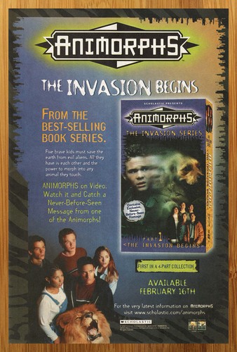 1998 Animorphs VHS Video Promo Vintage Print Ad/Poster Retro 90s Kids TV | eBay