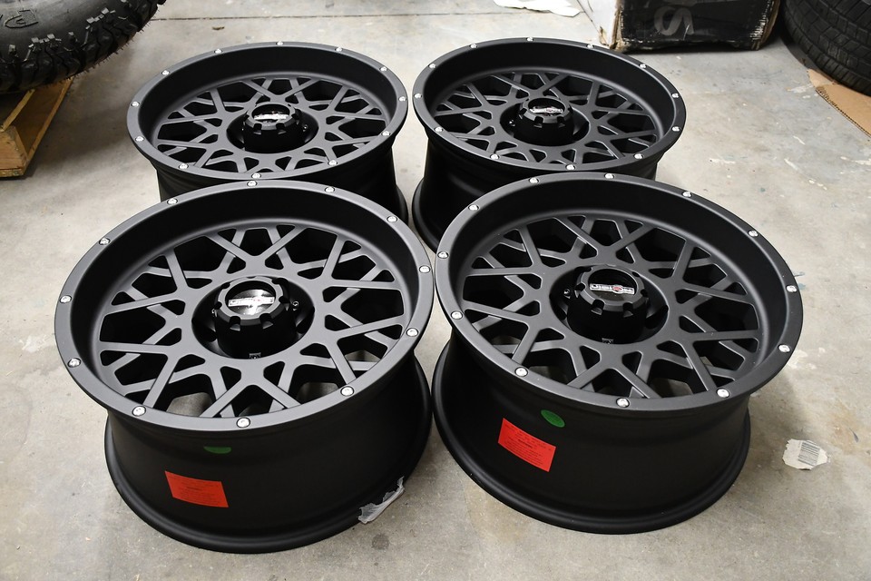 Set 4 18x9 Vision Rocker Satin Black Wheels 6x5.5 -12mm Rims | eBay