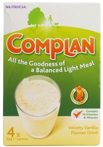 COMPLAN VELVETY VANILLA FLAVOUR DRINK - 4 X 55G SACHETS 4008976682073 ...
