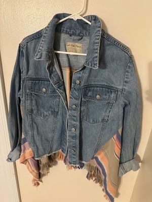Free People In the Sun Denim Jacket LARGE WORN ONCE | eBay
