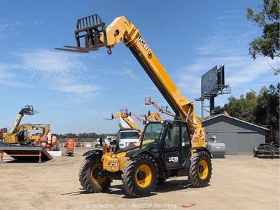 2017 JCB 509-42 42' 9,000 lbs Telescopic Reach Forklift Telehandler Cab ...