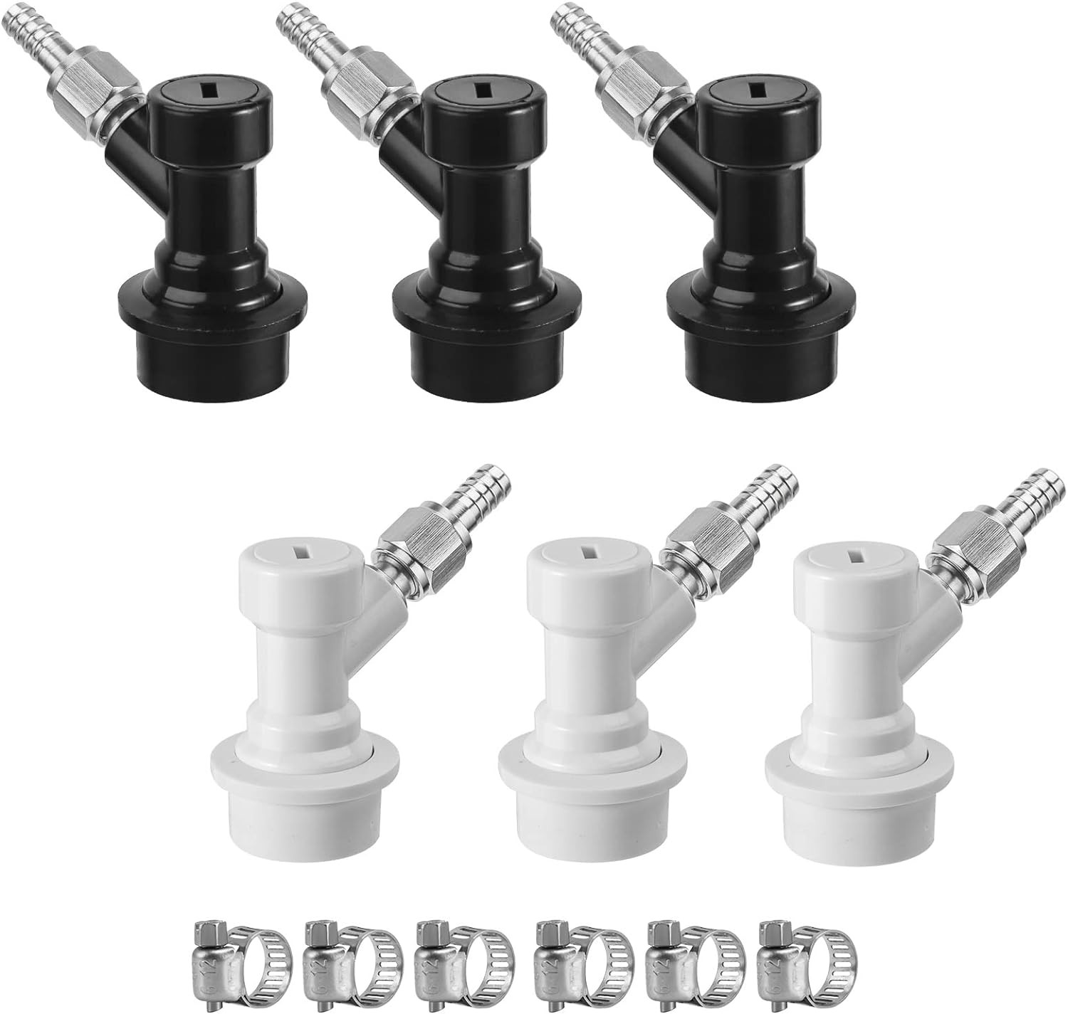 3 Pairs Corny Keg Ball Lock Quick Disconnect Set, Home Brewing Cornelius