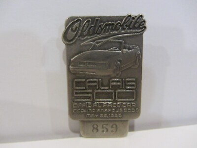1985 INDIANAPOLIS 500 SILVER BADGE DANNY SULLIVAN spin & win OLDSMOBILE ...