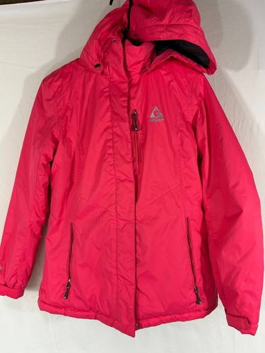 Gerry Packable Puffer Jacket Women's Size Medium M Pink Hooded Full Zip ...