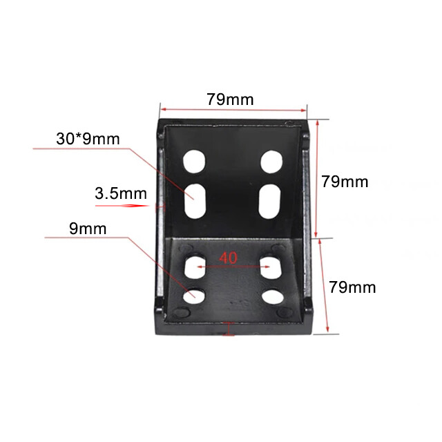 Angle Corner Bracket for 2020 2028 2430 3030 4545 6060 8080 Aluminum ...