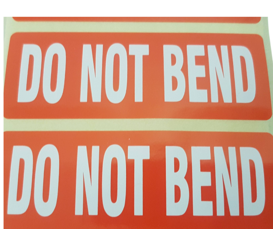 Do Not Bend Parcel Labels/Stickers Permanent Self Adhesive 89 x 32mm ...