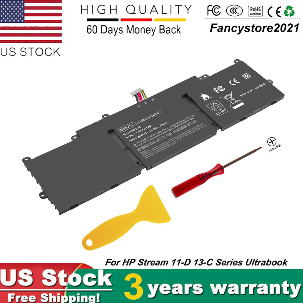 Battery For HP Stream 11-d010nr 11-d010wm Notebook ME03XL 787521-005 ...