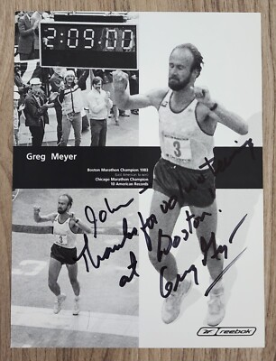 Greg Meyer Signed Small 4.5x6 Photo Card Marathon Running Legend RAD | eBay