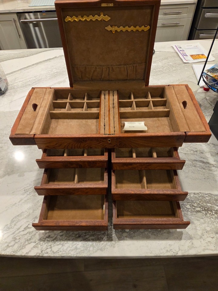 Italian Burl Wood Jewelry Chest – Agresti Firenze for Frontgate ...