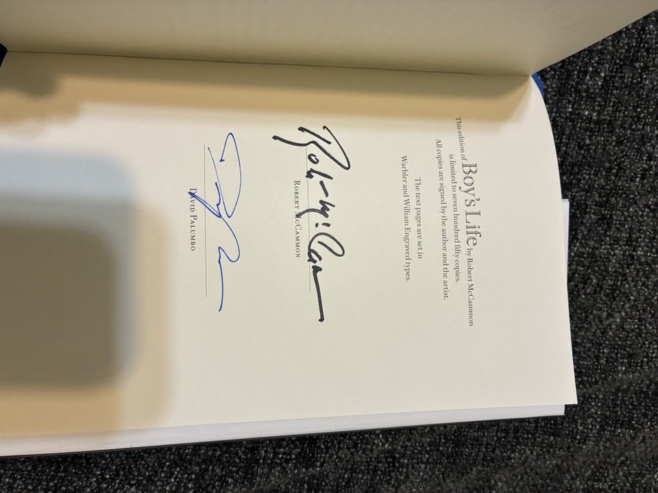 Boys Life Signed Robert McCammon 1st Suntup Limited 750 Slipcover ...