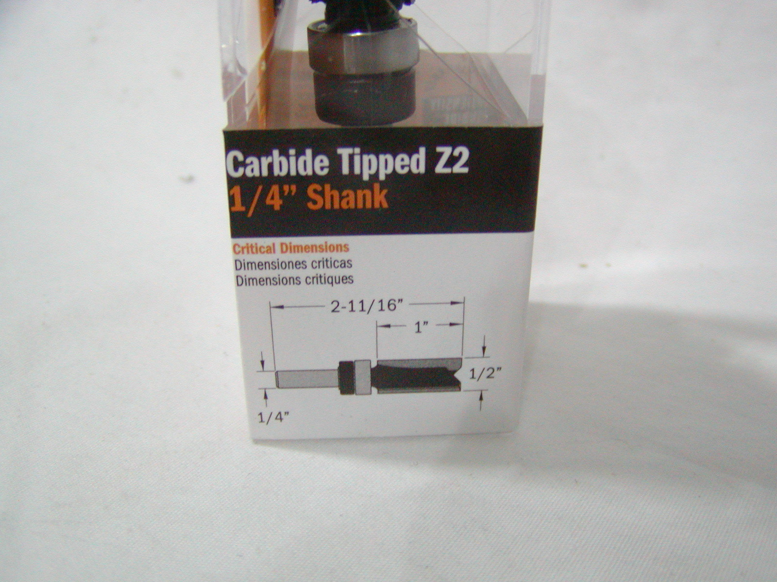 1/2 D Straight Pattern 1/2 Top Bearing Bit Carbide Tip Router Bit ...