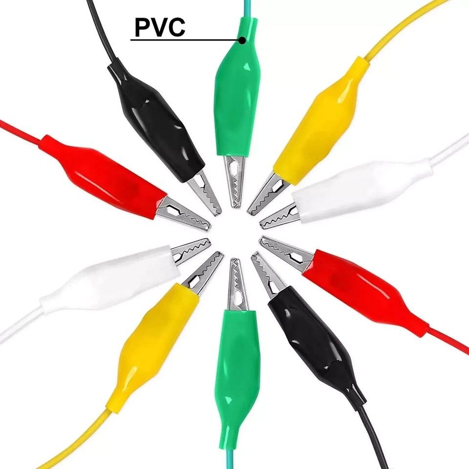 Test Leads Set Jumper Wire With Alligator Clips 10-pc.multi color set ...