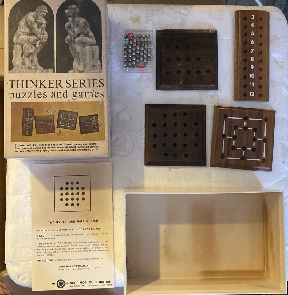 SKOR-MOR Products Games Puzzles Thinker Series Four Games in Box Mind ...